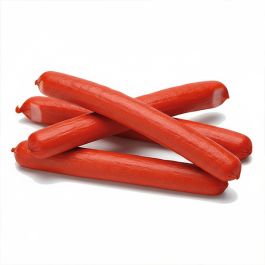 SALCHICHA ROJA GRAN DANESA 21cm/125gr PAQUETE 2'5kg (CAJA 2 PAQUETES)